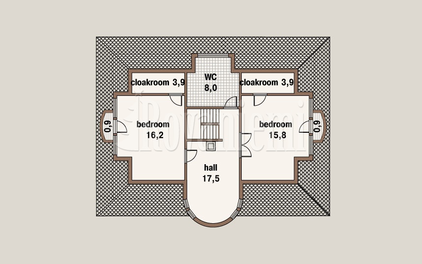 Caprice, project's floor plan, 2nd floor – by Rovaniemi Log House ...